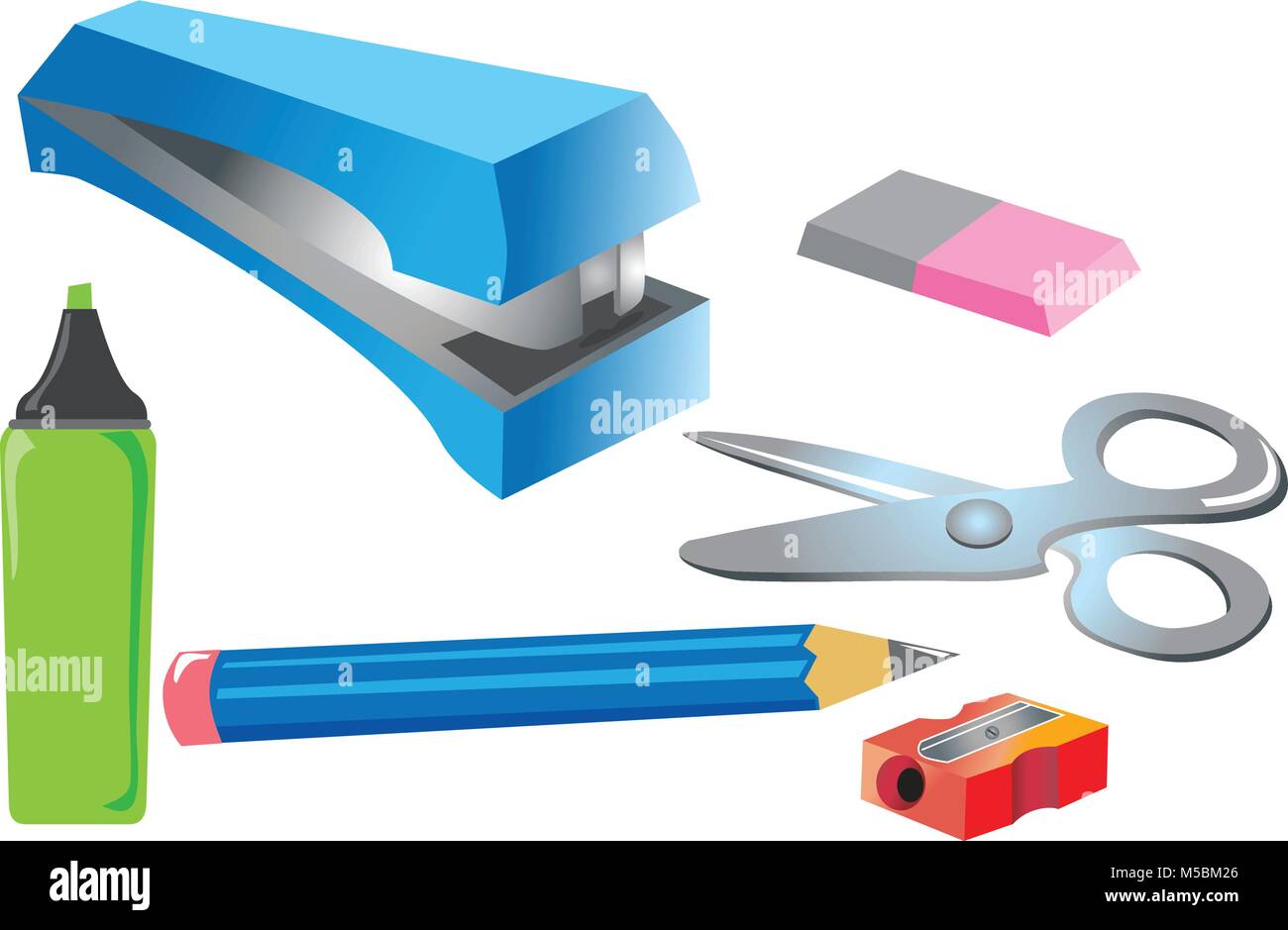 A cartoon illustration of crafting and art equipment Stock Vector Image ...