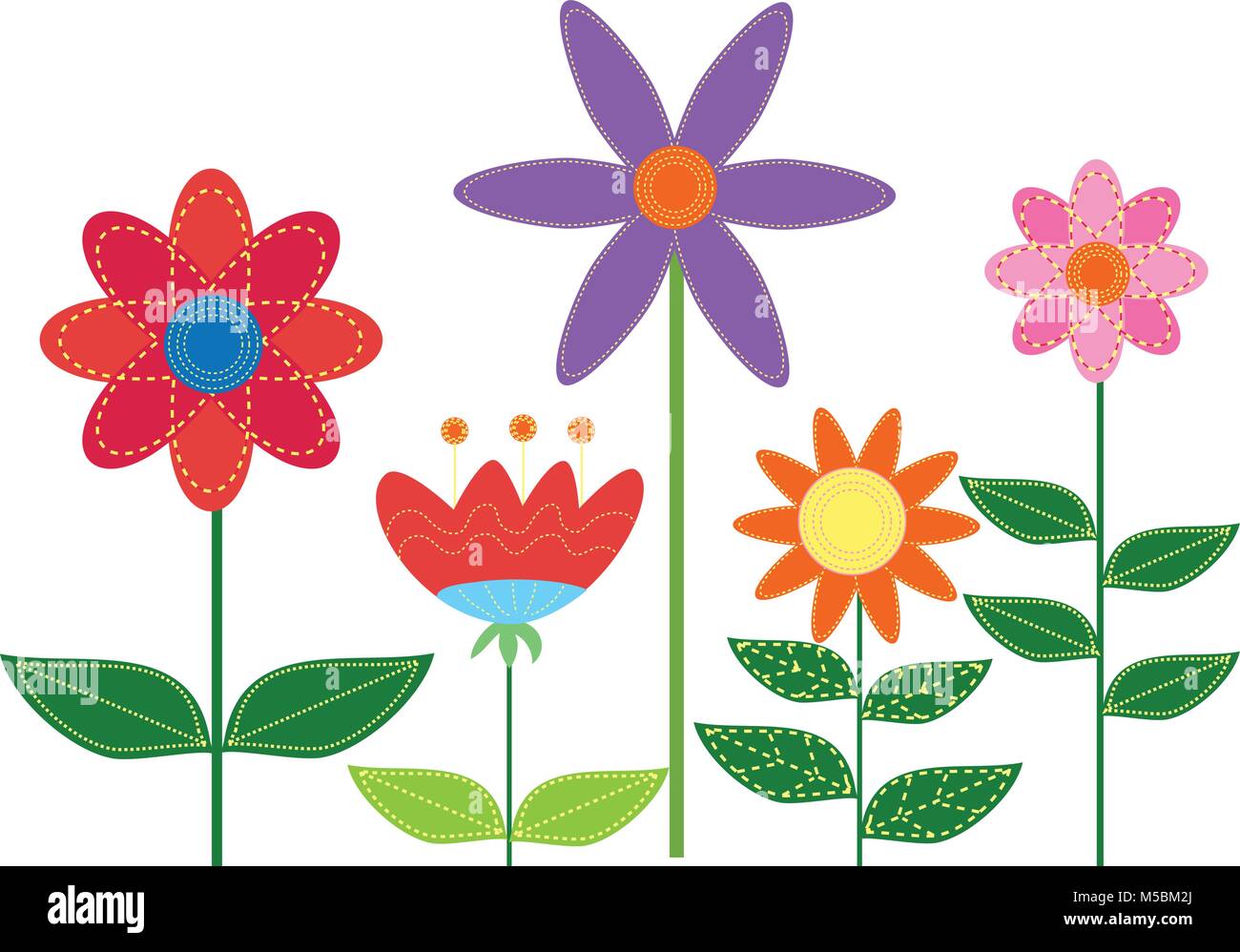 Decorative plant flowers Stock Vector Images - Alamy