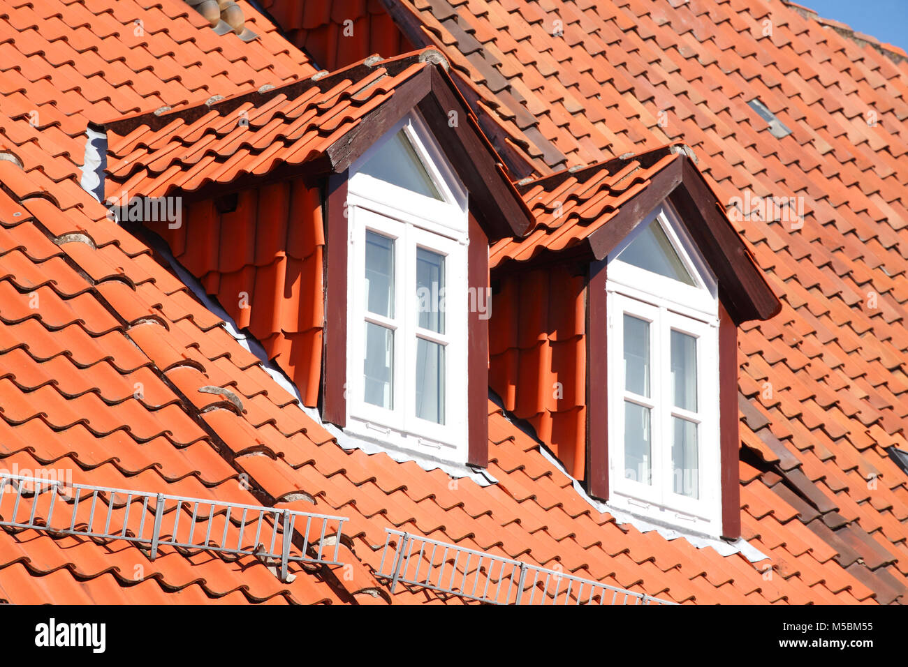 Old Roof and roof windows, Old Town, Hildesheim, Lower Saxony, Germany ...