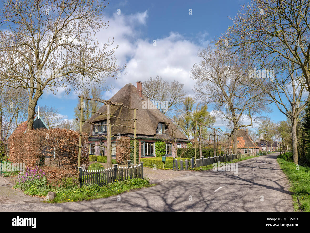 Traditional Dutch farmhouse built in the shape of a cheese-cover Stock ...