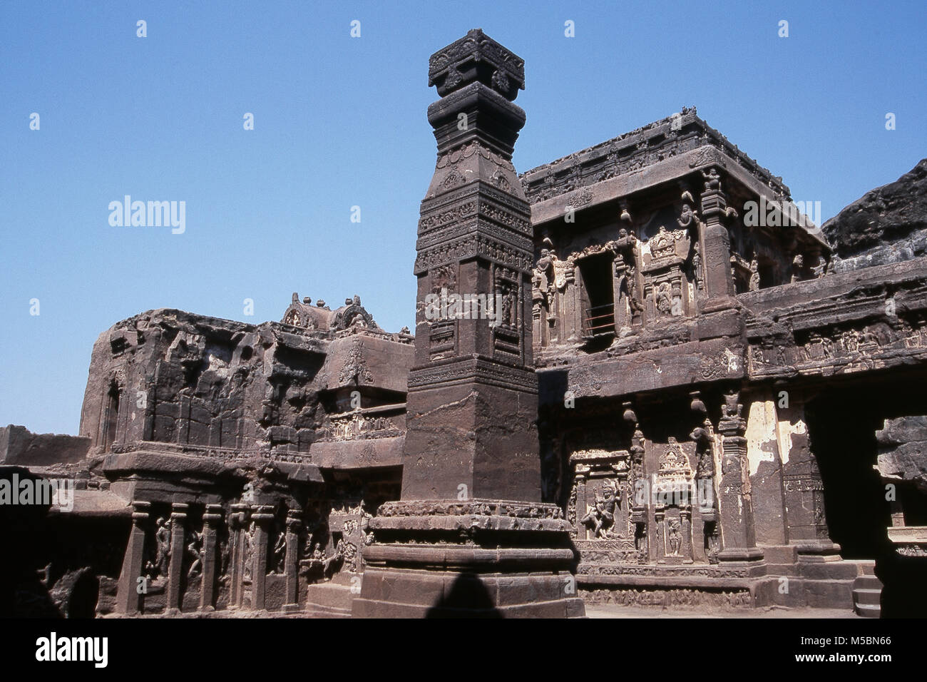 Dhwaja Stambha at Kailasa Temple, Ellora, Aurangabad, Maharashtra ...