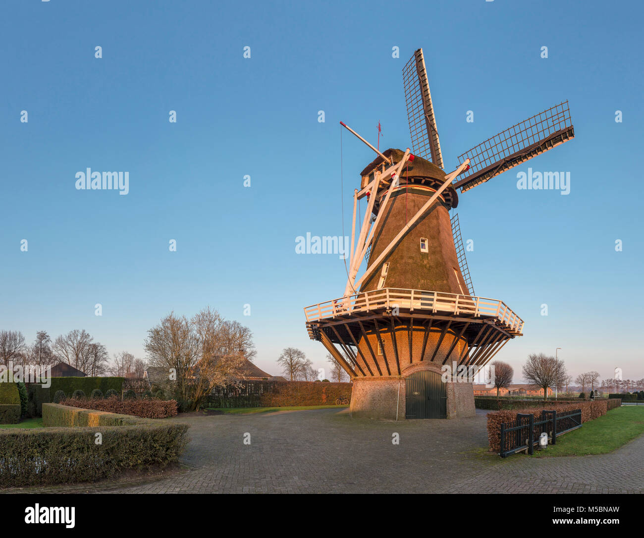 Windmill called De Walderveense Molen Stock Photo - Alamy