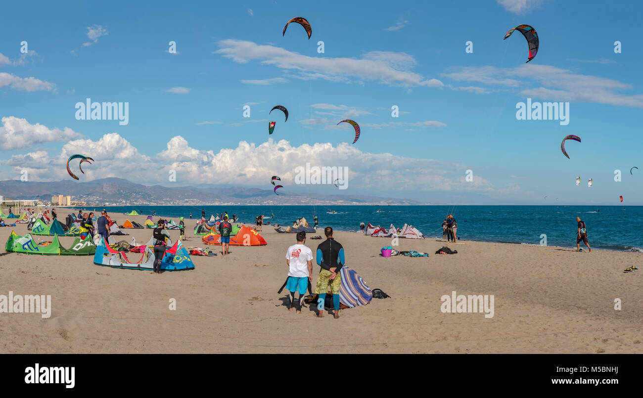 Windsurfers at the beach Stock Photo - Alamy