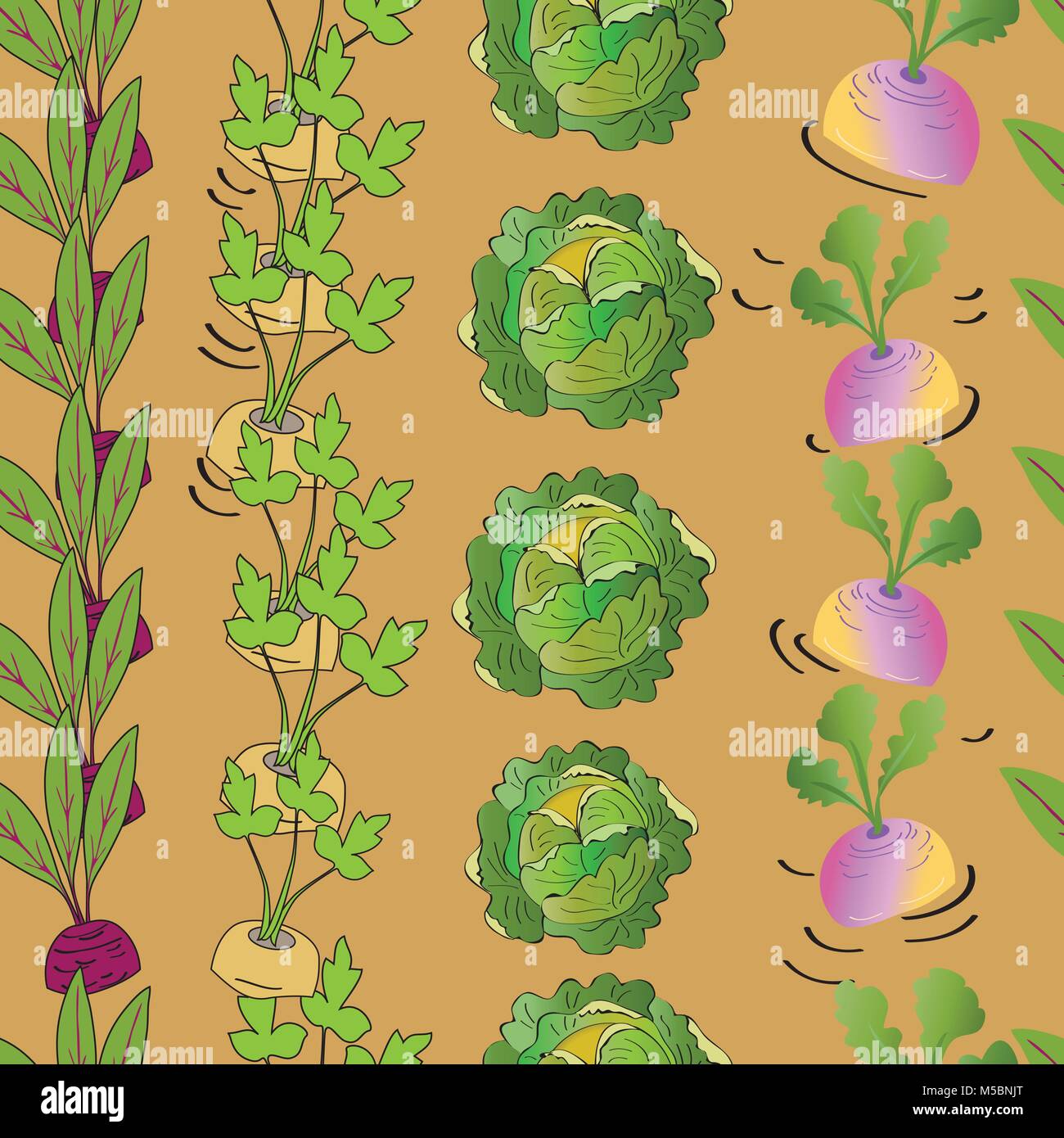 Vector vegetables seamless pattern Stock Vector Images - Alamy