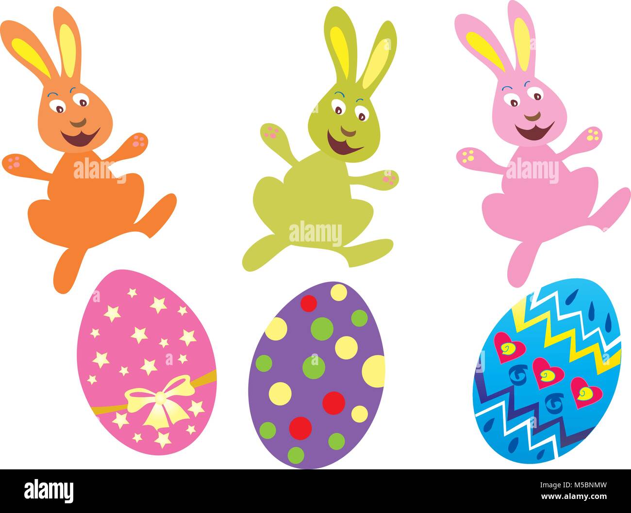 Cartoon easter bunnies hi-res stock photography and images - Alamy