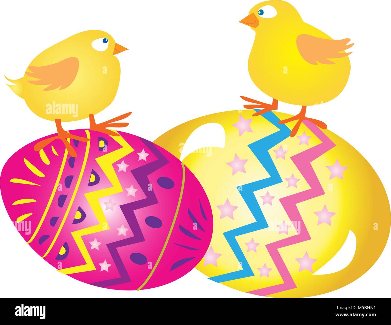 Two easter chicks Stock Vector Images - Alamy