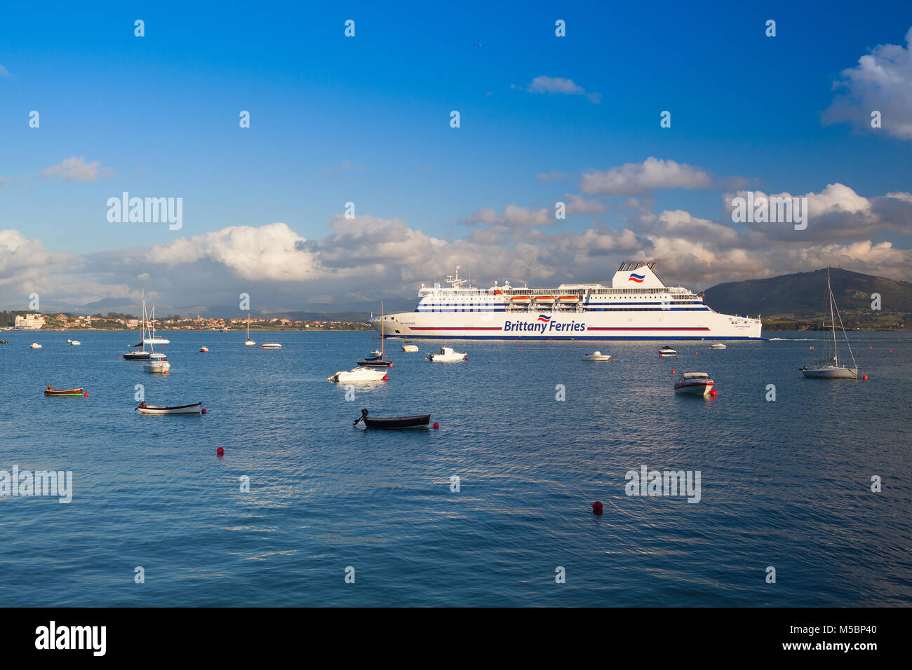 Santander,Spain - July 1, 2017: Brittany Ferries in the Santander ...