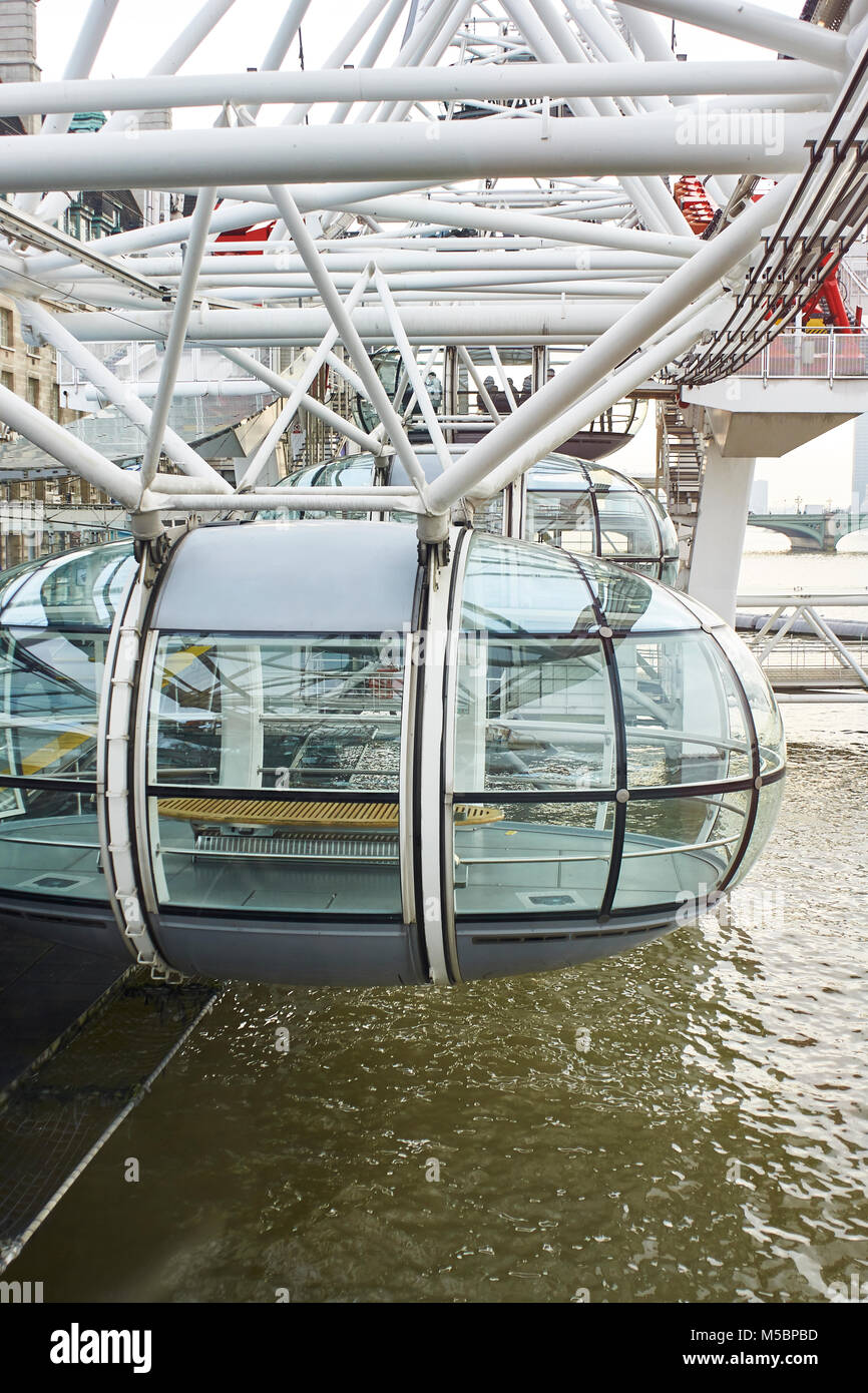 a viewing pod of the london eye Stock Photo - Alamy