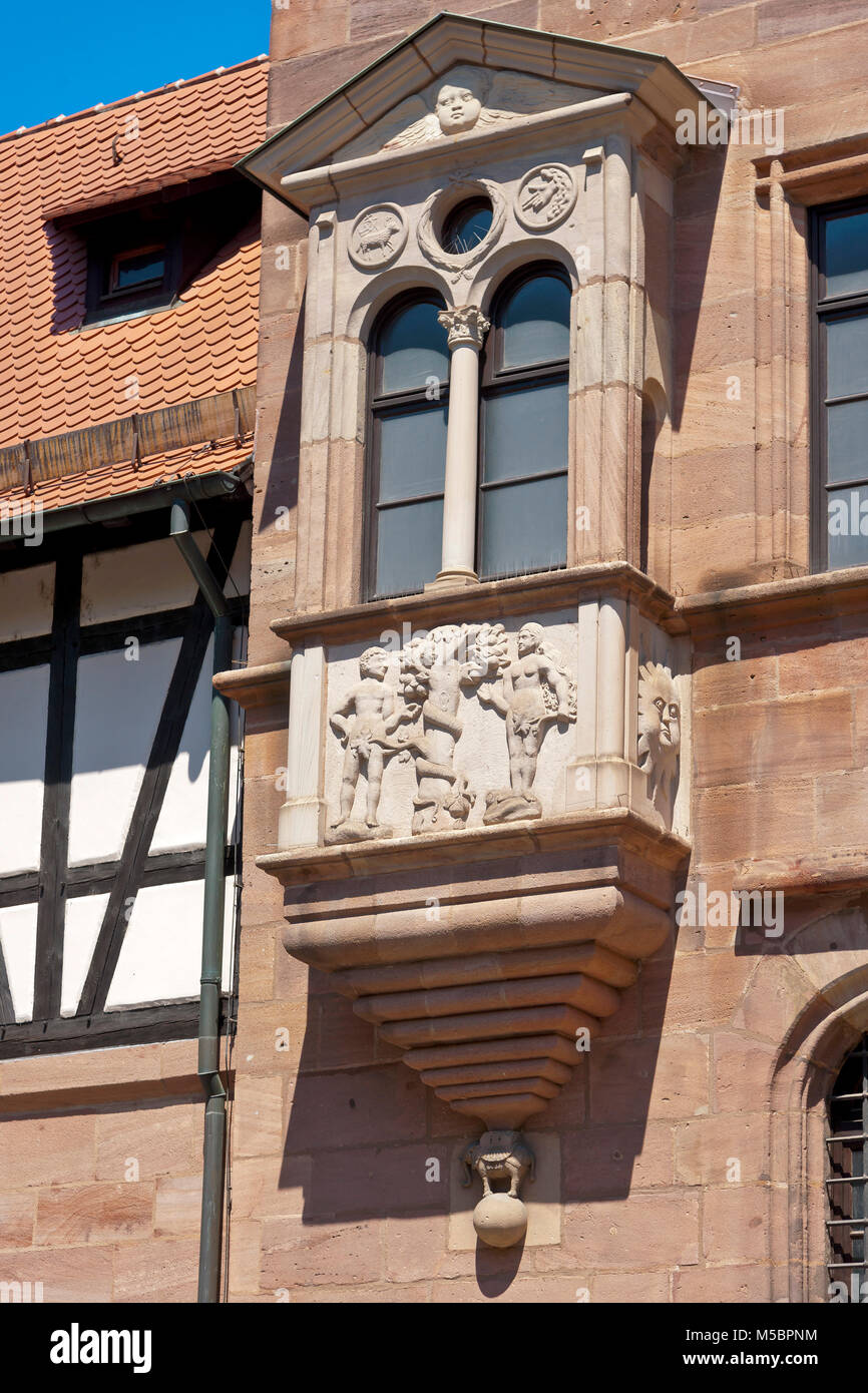 Bavaria, Germany, Nuremberg, museum, bay window *** Local Caption ...