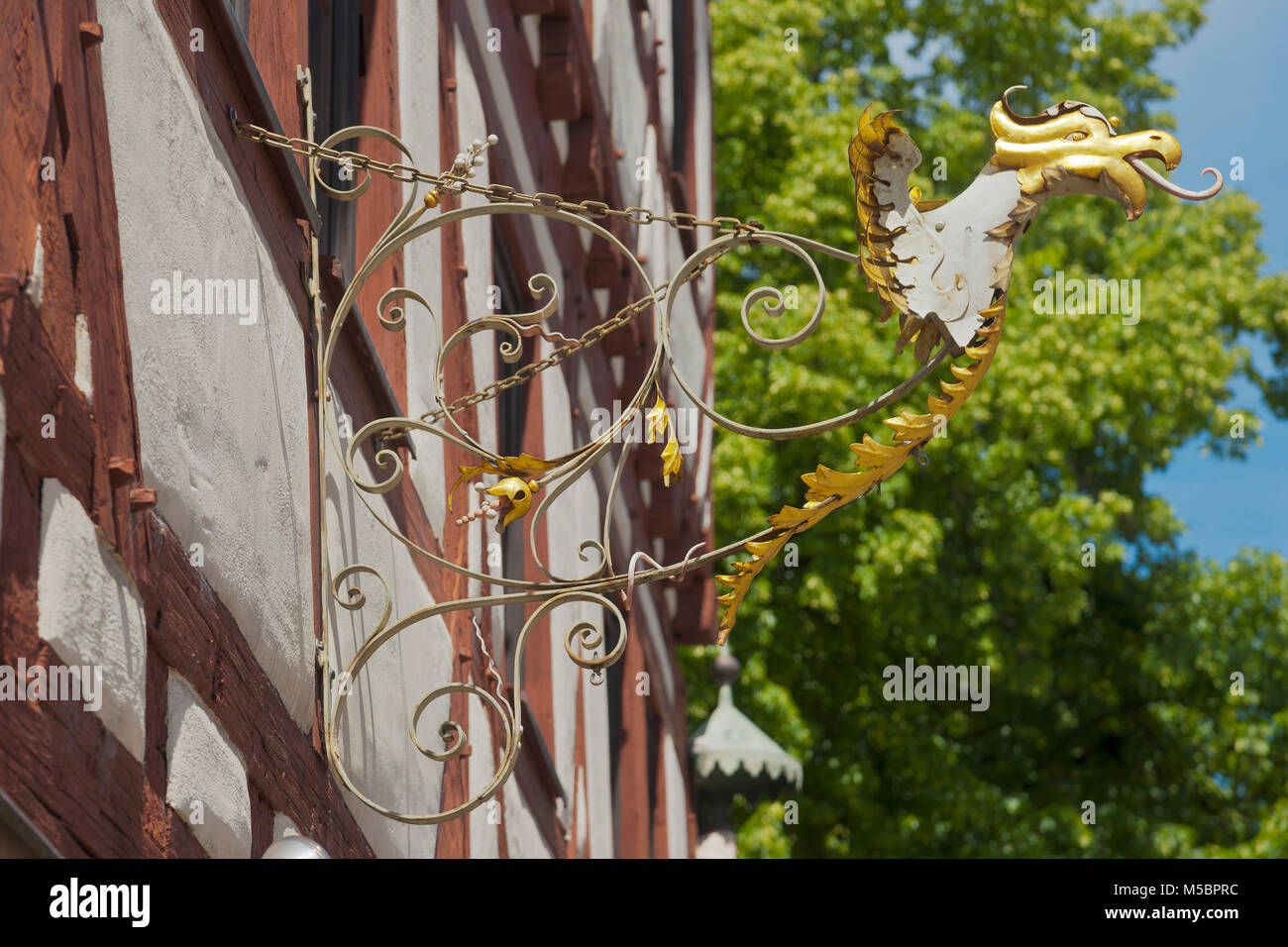 Bavaria, Germany, Nuremberg, place, sign, mythical figure, framework ...