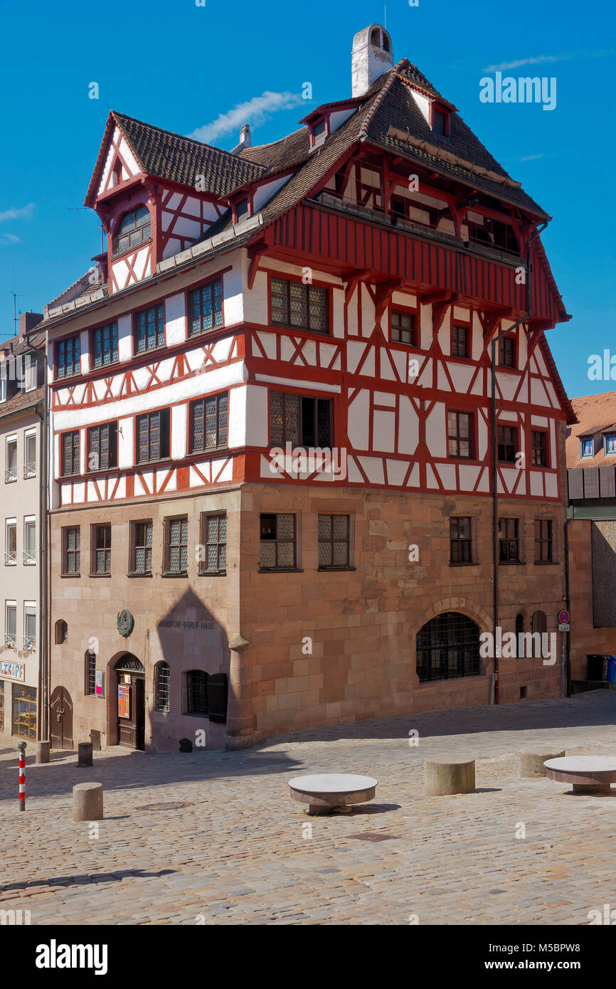 Bavaria, Germany, Nuremberg, place, framework, Albrecht Dürer, house ...