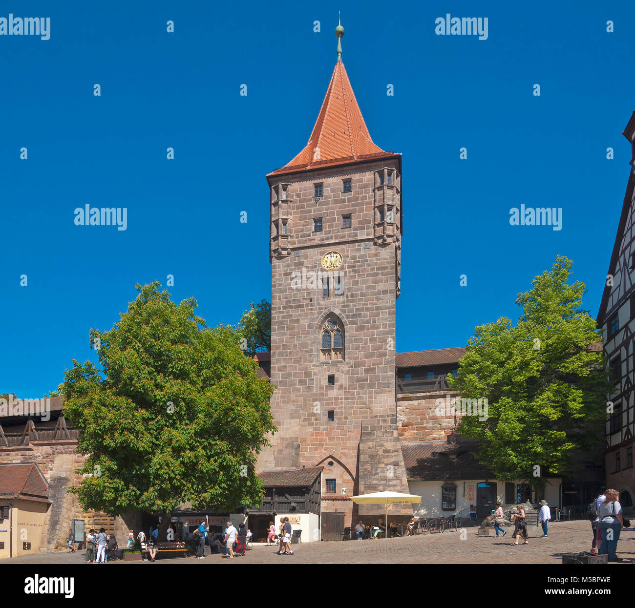 Nuremberg, Germany, Bavaria, place, tower, gate, historically *** Local ...
