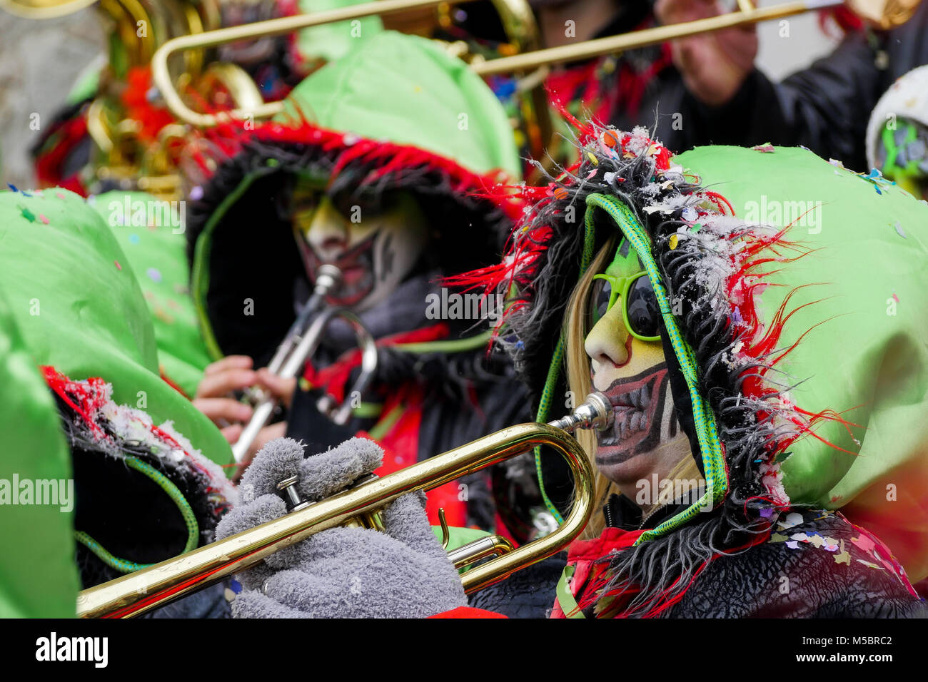 Traditional carnival in Evolene, Val d'Herens, Valais, Swiss Stock ...