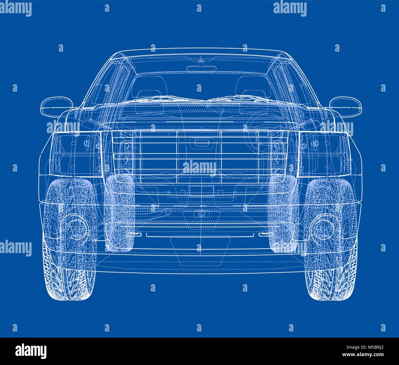 Car SUV drawing outline. Vector rendering Stock Vector Image & Art - Alamy