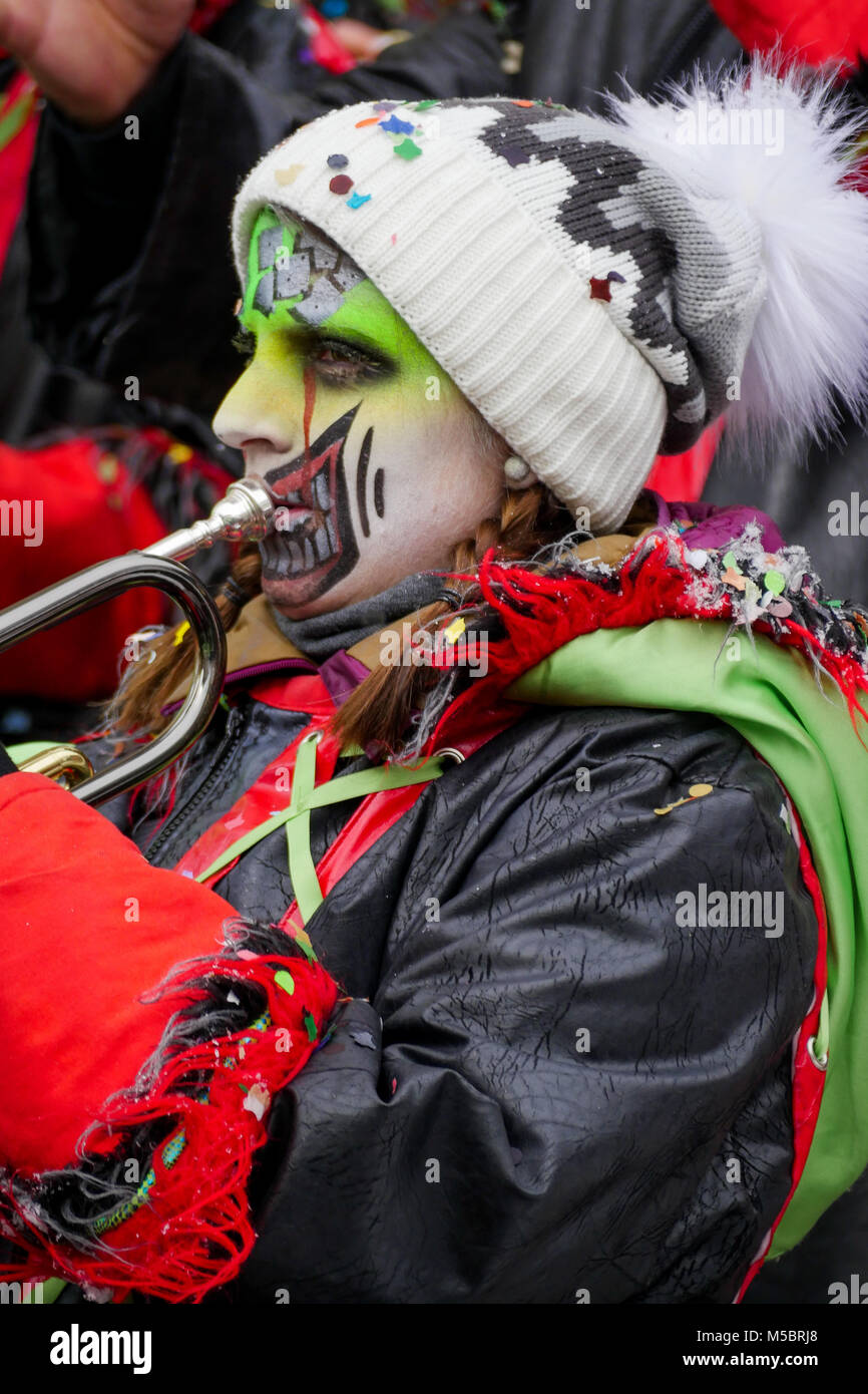 Traditional carnival in Evolene, Val d'Herens, Valais, Swiss Stock ...