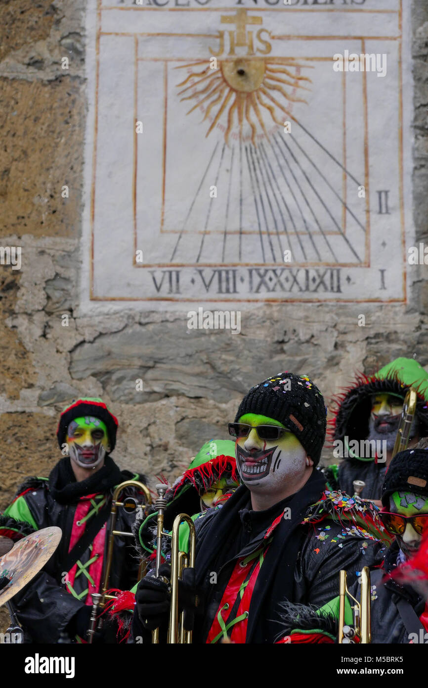 Traditional carnival in Evolene, Val d'Herens, Valais, Swiss Stock ...