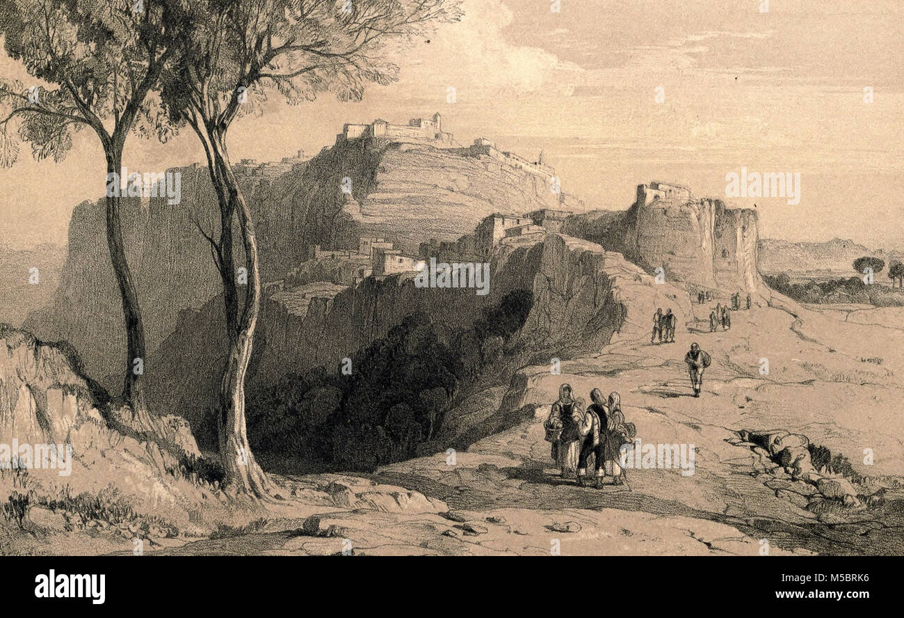 Italy Calabria - Gerace By Edward Lear 1852 Stock Photo - Alamy