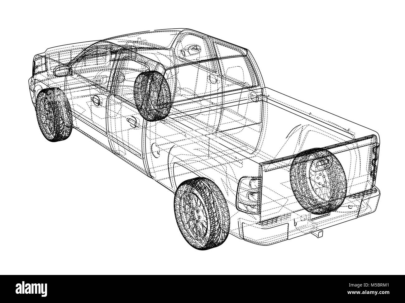 Car SUV drawing outline. Vector rendering Stock Vector Image & Art - Alamy