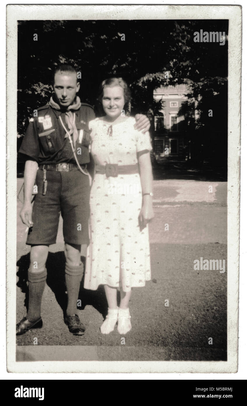 Scout and girlfriend posing for a photo at the 5th World Boy Scout ...