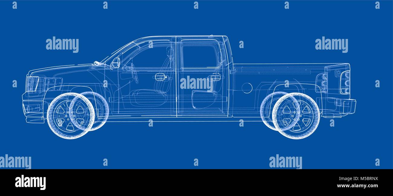 Car SUV drawing outline. Vector rendering Stock Vector Image & Art - Alamy