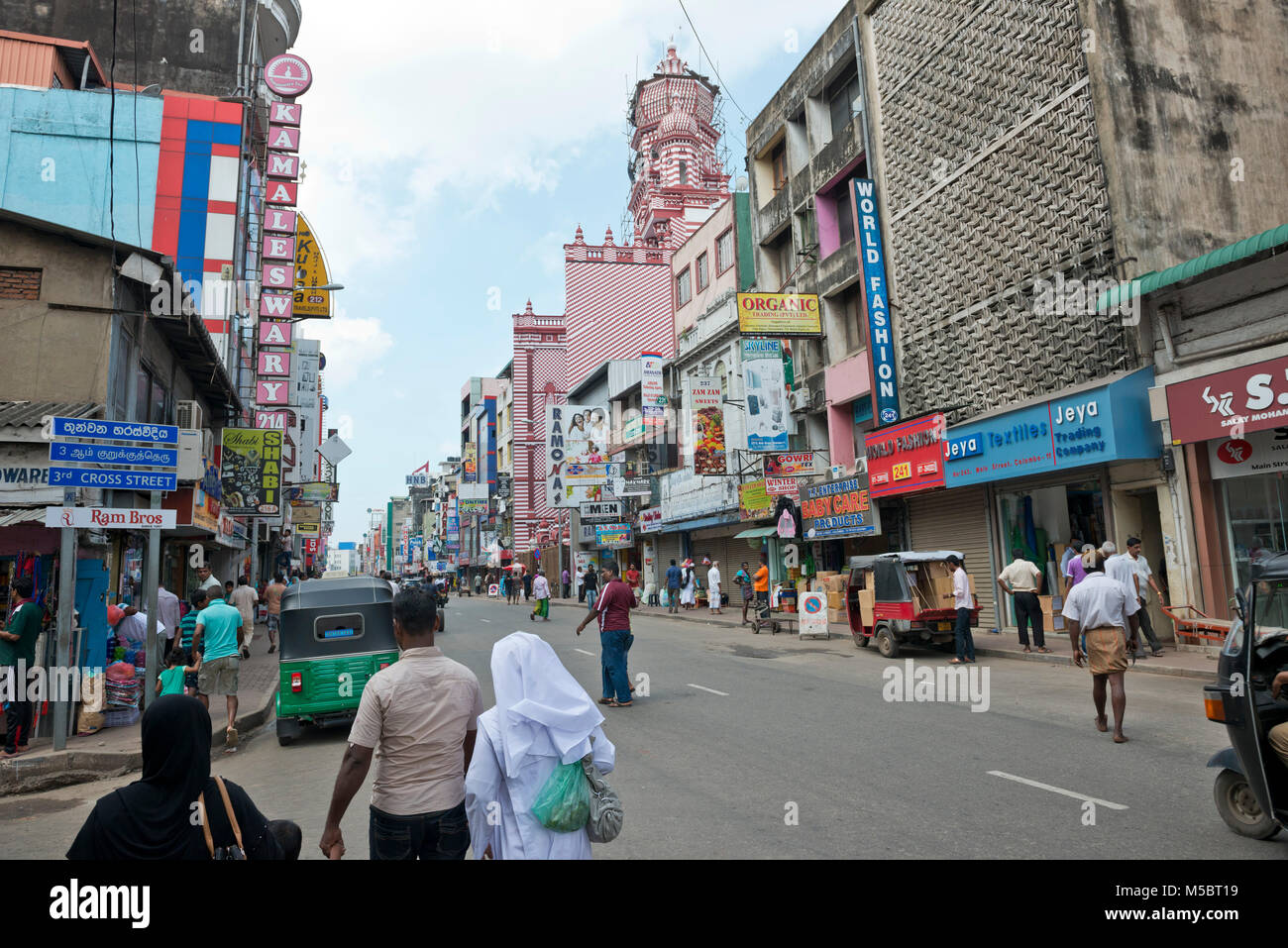 Sri Lanka, Colombo, Asia, City, Capitol, Jami Ul Alfar, mosque Stock ...
