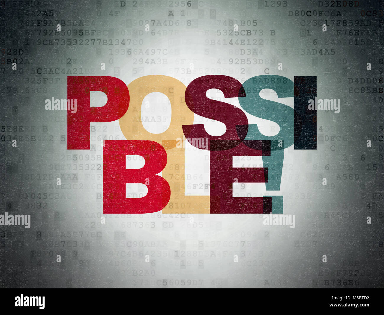 Finance concept: Possible! on Digital Data Paper background Stock Photo ...