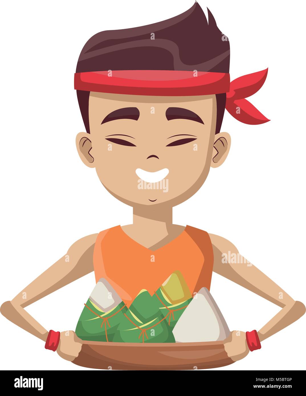 Chinese man eating rice Stock Vector Image & Art - Alamy