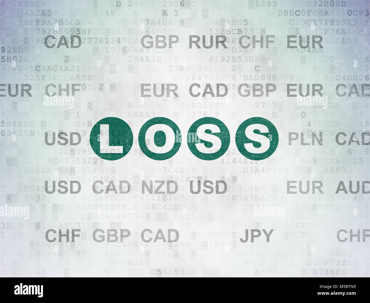 Finance concept: Loss on Digital Data Paper background Stock Photo - Alamy