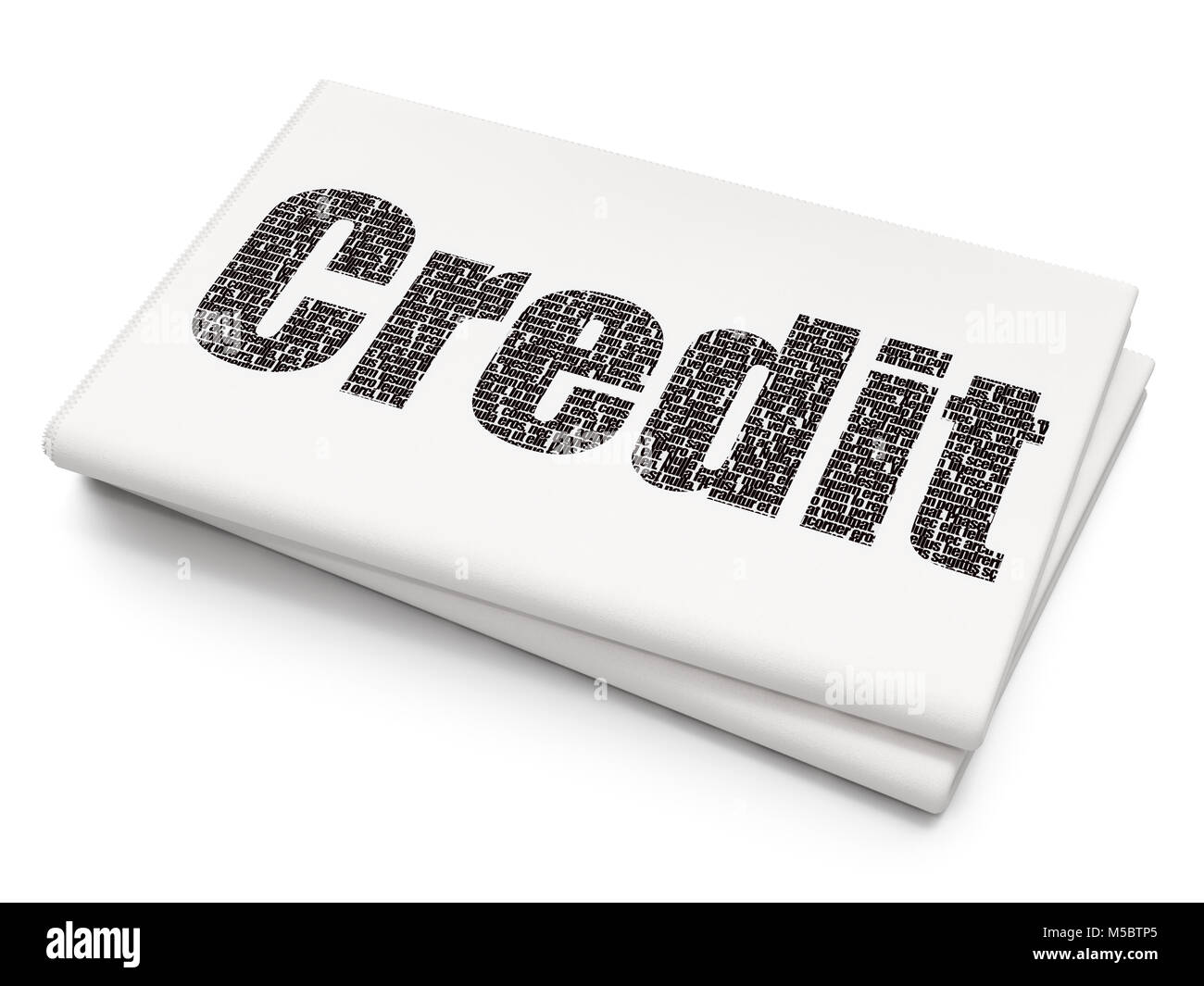 Business concept: Credit on Blank Newspaper background Stock Photo - Alamy