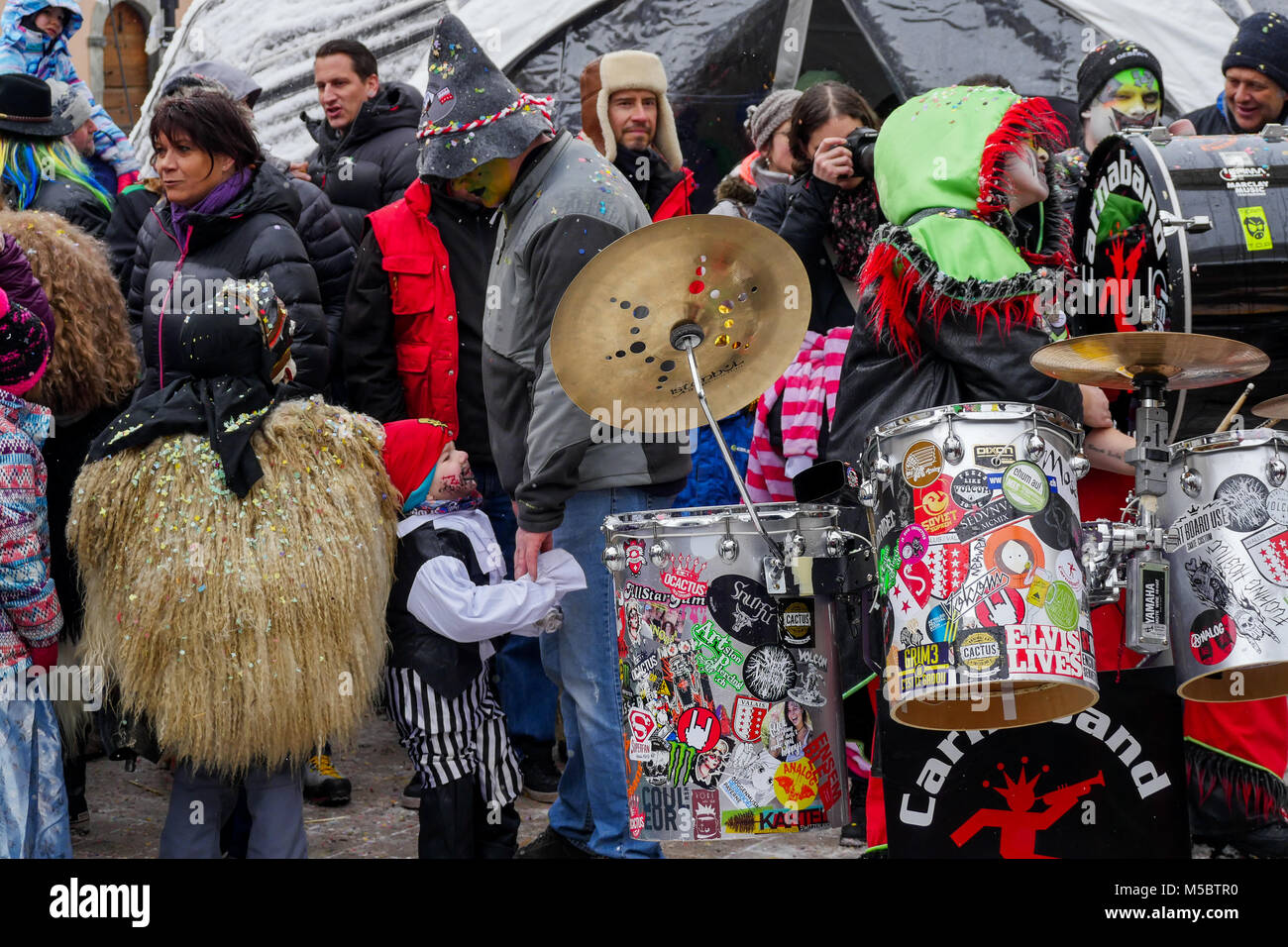 Traditional carnival in Evolene, Val d'Herens, Valais, Swiss Stock ...