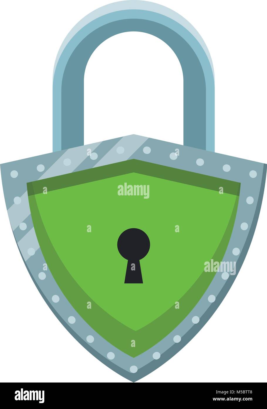 Padlock with shield shape Stock Vector Image & Art - Alamy