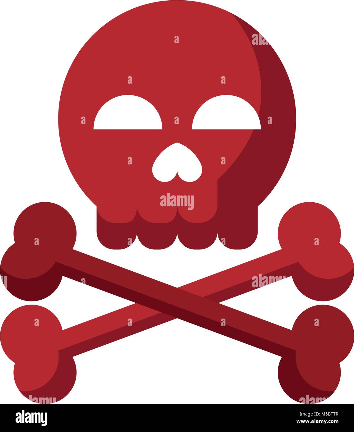 Skull with bones danger symbol Stock Vector Image & Art - Alamy