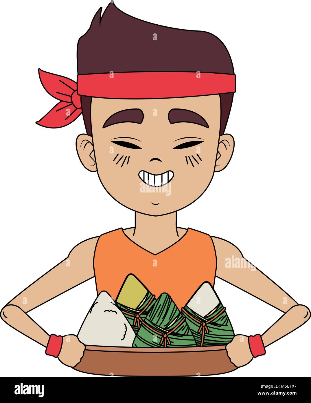 Chinese man eating rice Stock Vector Image & Art - Alamy