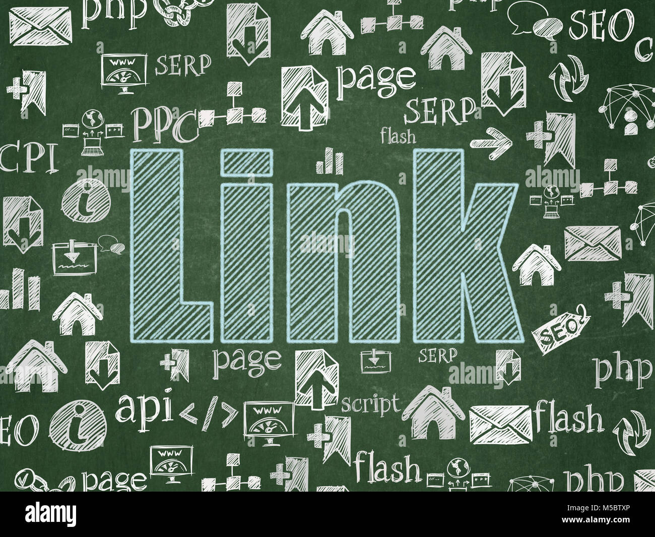 Web development concept: Link on School board background Stock Photo ...