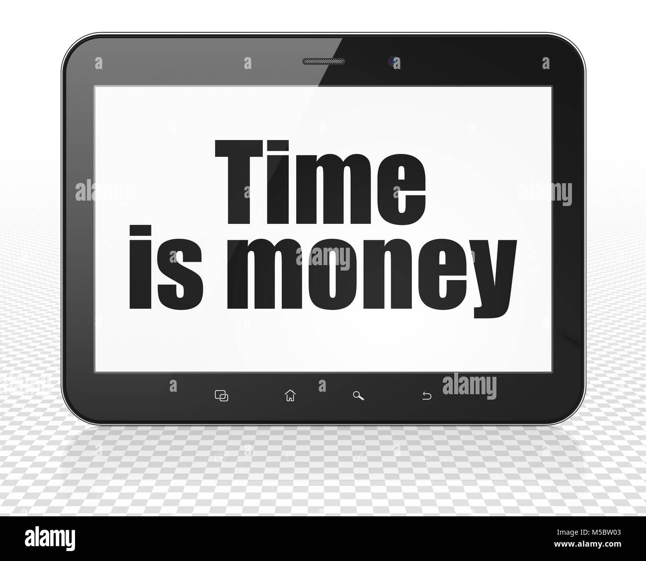 Timeline concept: Tablet Pc Computer with Time Is money on display ...