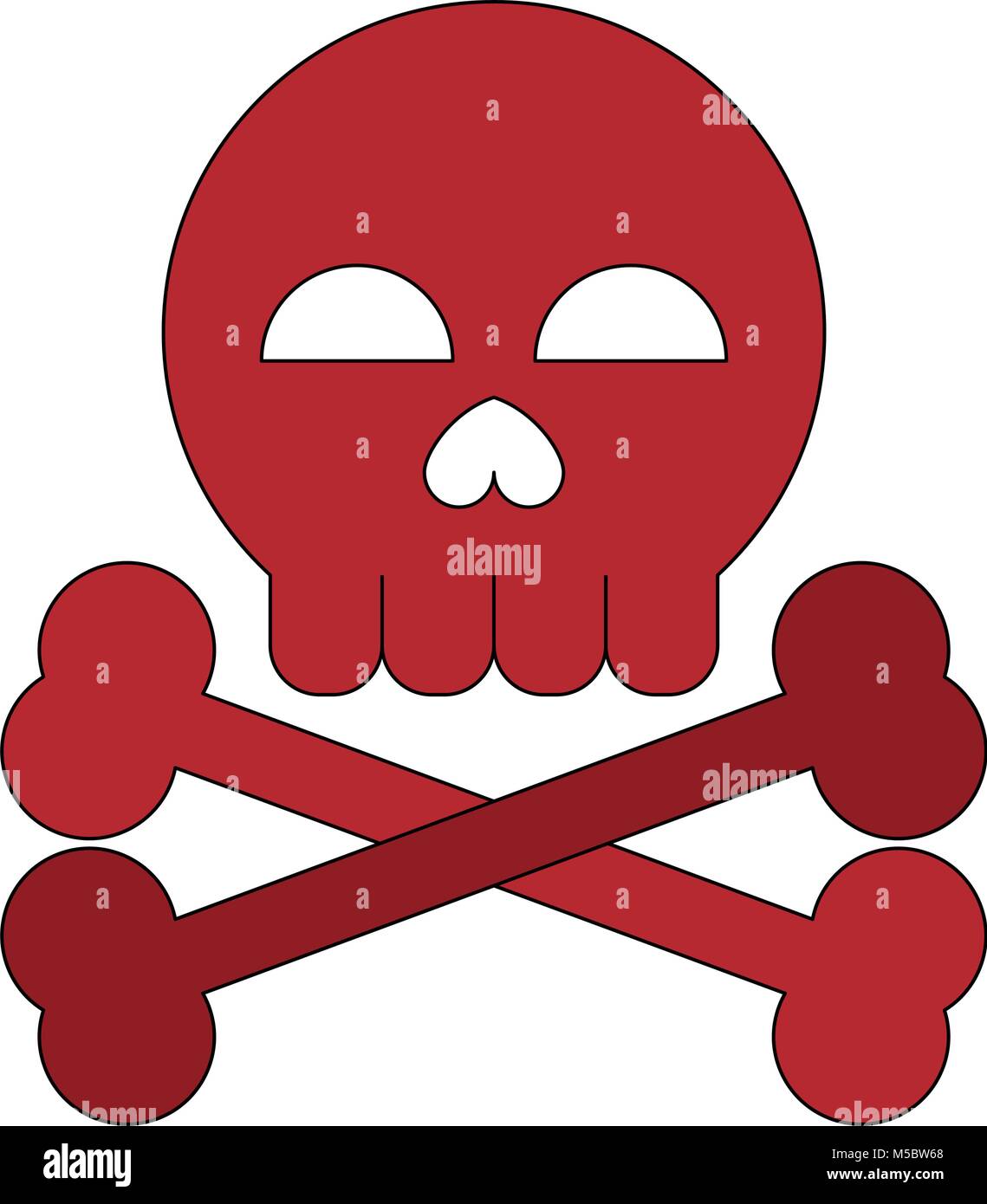 Skull cross bones warning toxic Stock Vector Images - Alamy