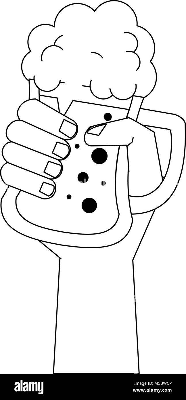 Hand with beer Stock Vector Image & Art - Alamy