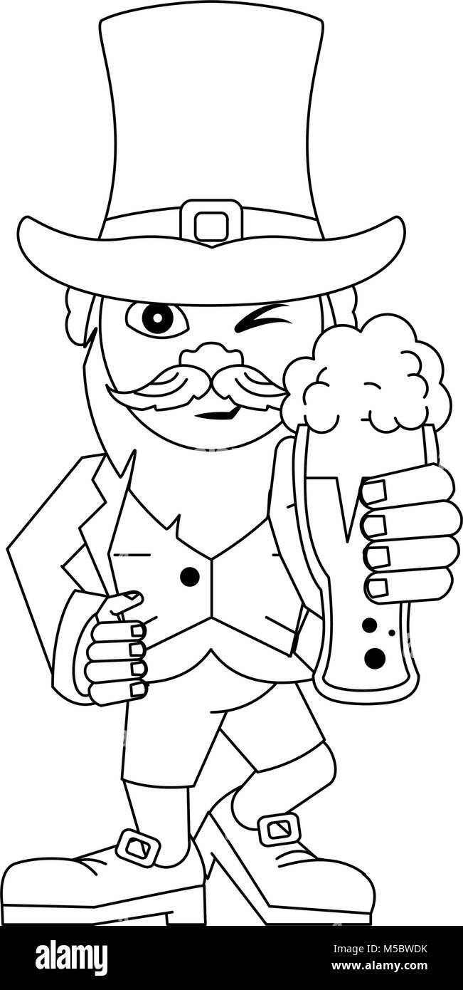 Elf with beer cup cartoon Stock Vector Image & Art - Alamy