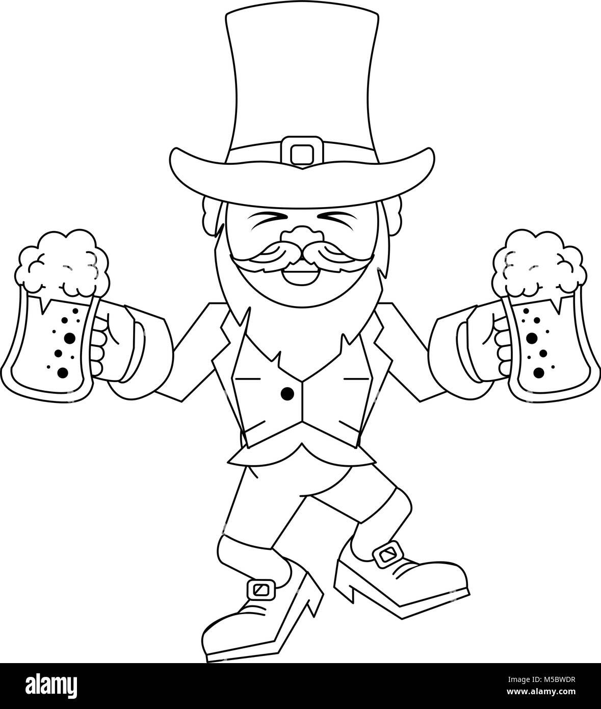 Elf with beers cup cartoon Stock Vector Image & Art - Alamy