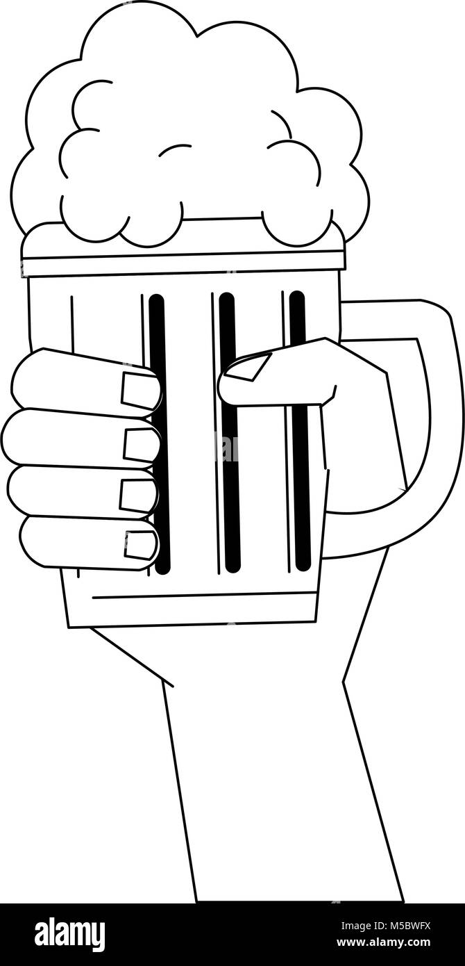 Hand with beer Stock Vector Image & Art - Alamy