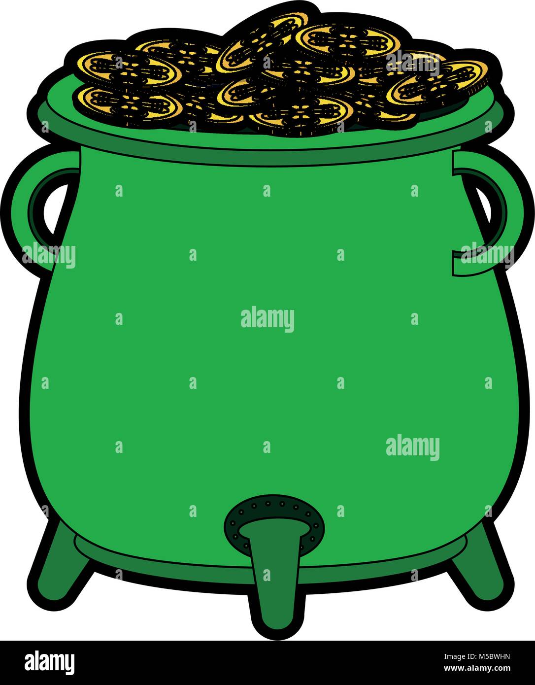 Pot with coins Stock Vector Image & Art - Alamy