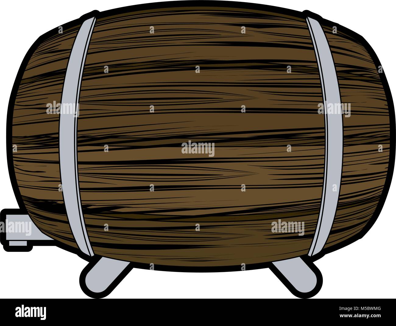 Beer wooden barrel Stock Vector Image & Art - Alamy