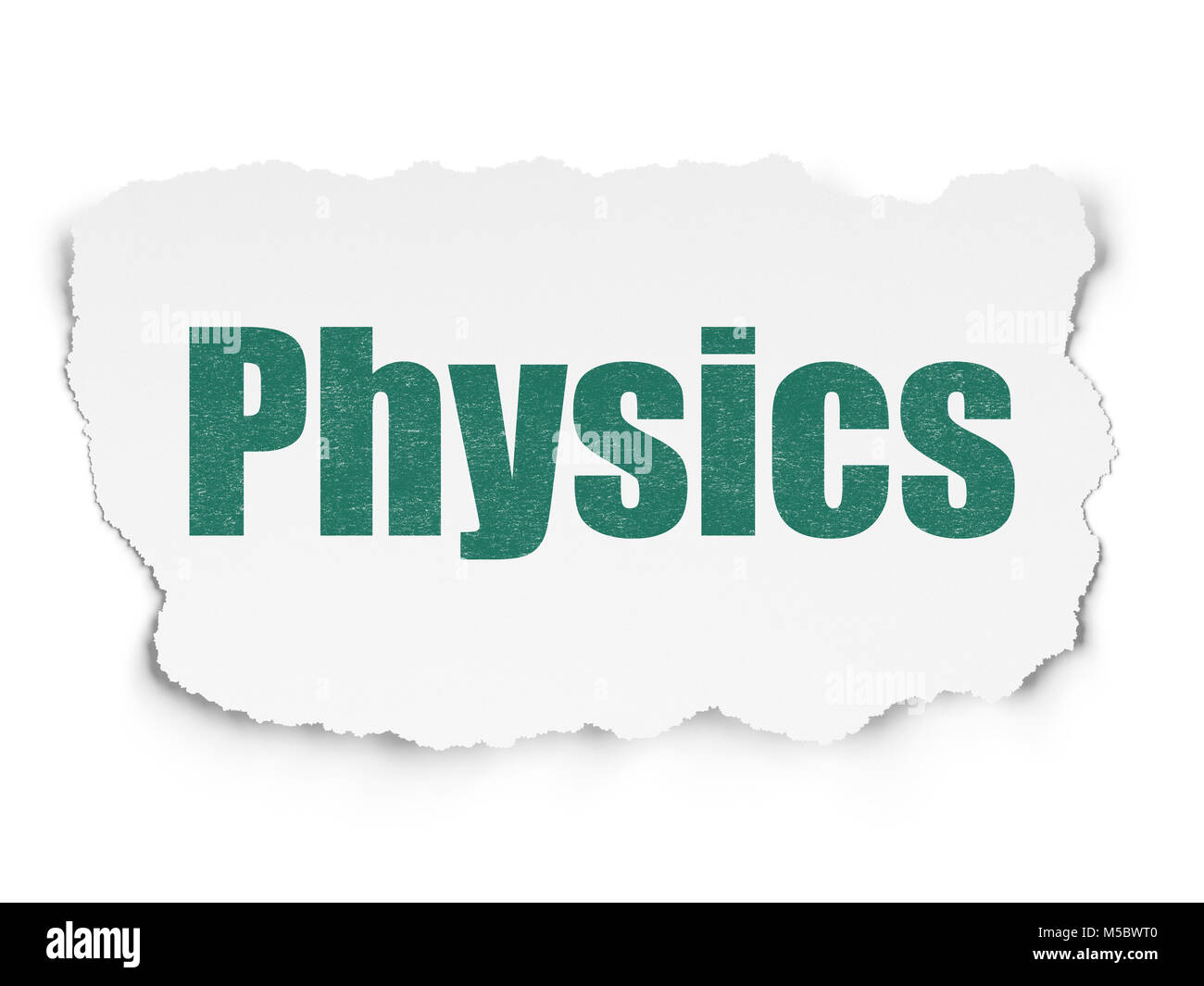 Studying concept: Physics on Torn Paper background Stock Photo - Alamy