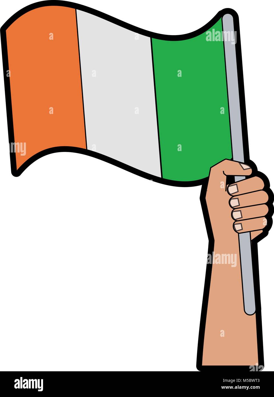 Hand with ireland flag Stock Vector Image & Art - Alamy