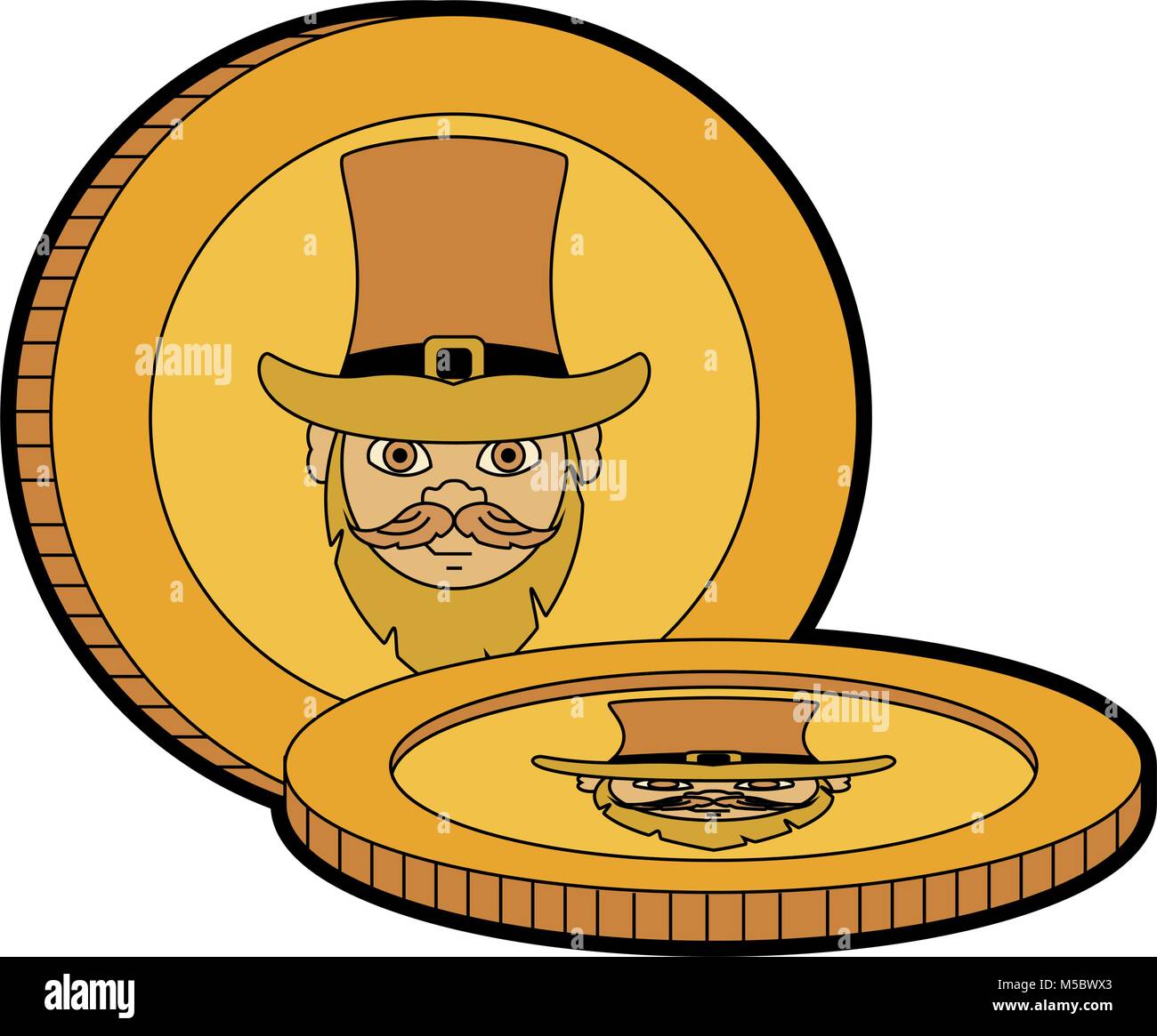 Shamrocks coins isolated Stock Vector Image & Art - Alamy