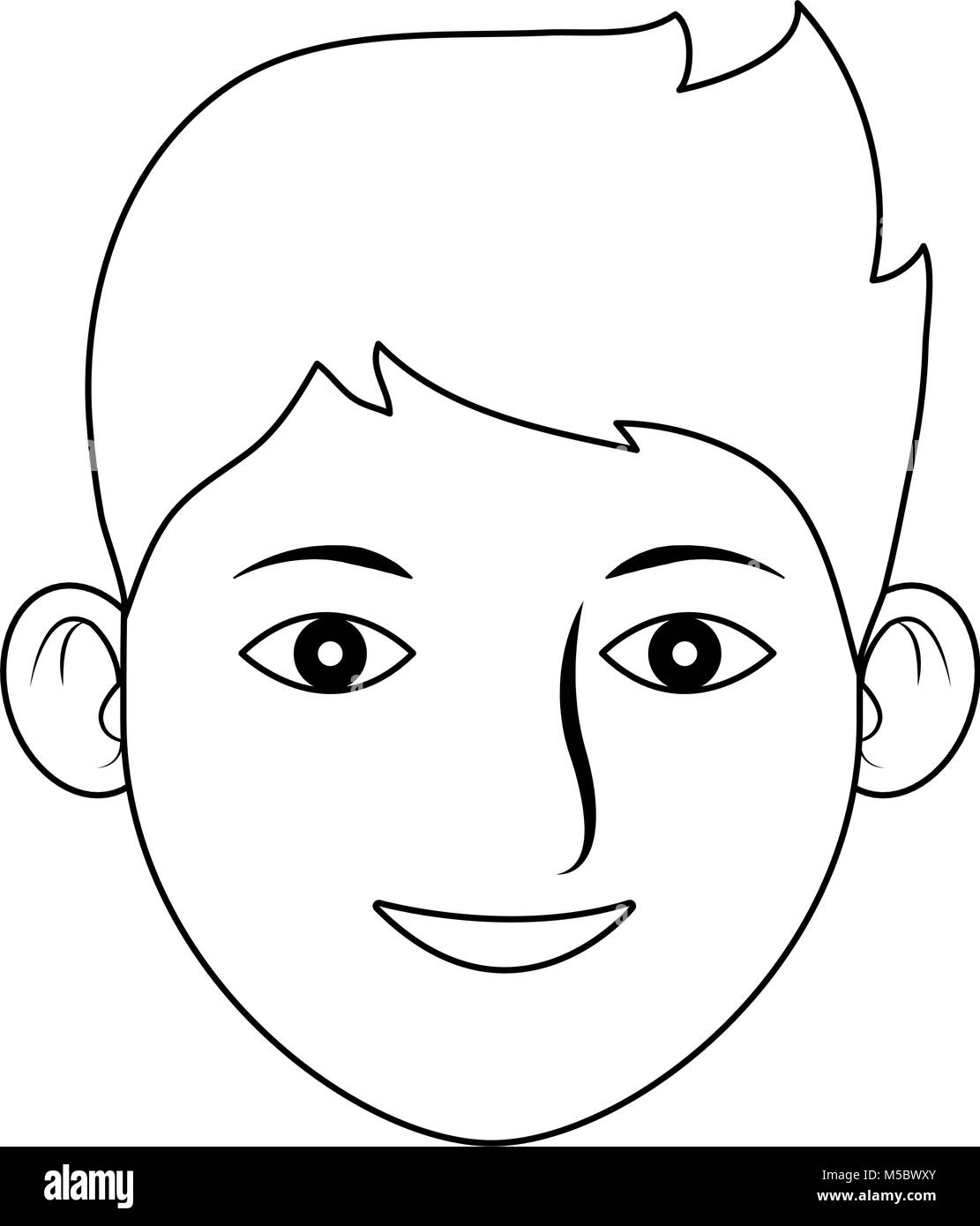 Man smiling face cartoon Stock Vector Image & Art - Alamy