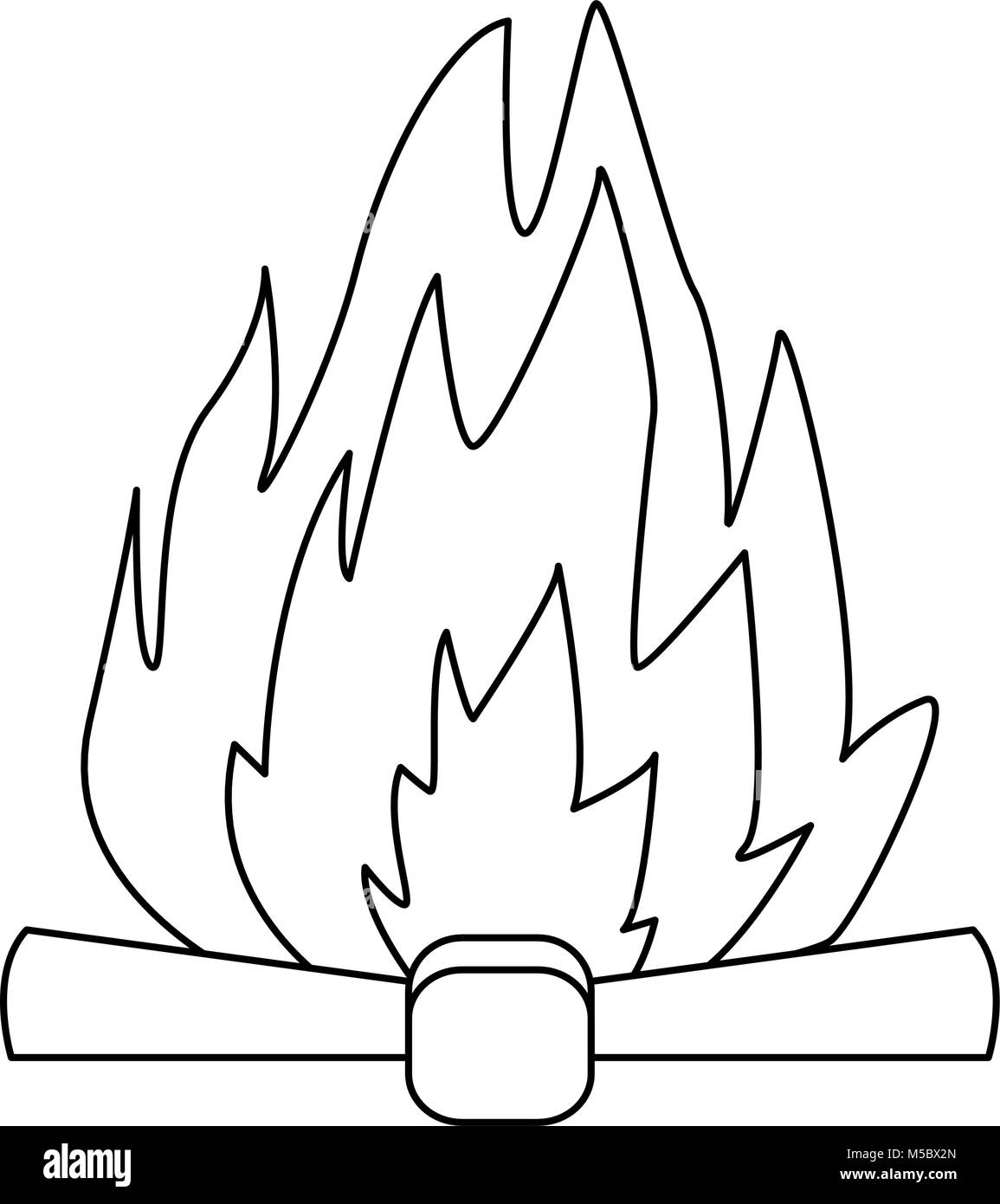 Fire beach bonfire party Stock Vector Images - Alamy