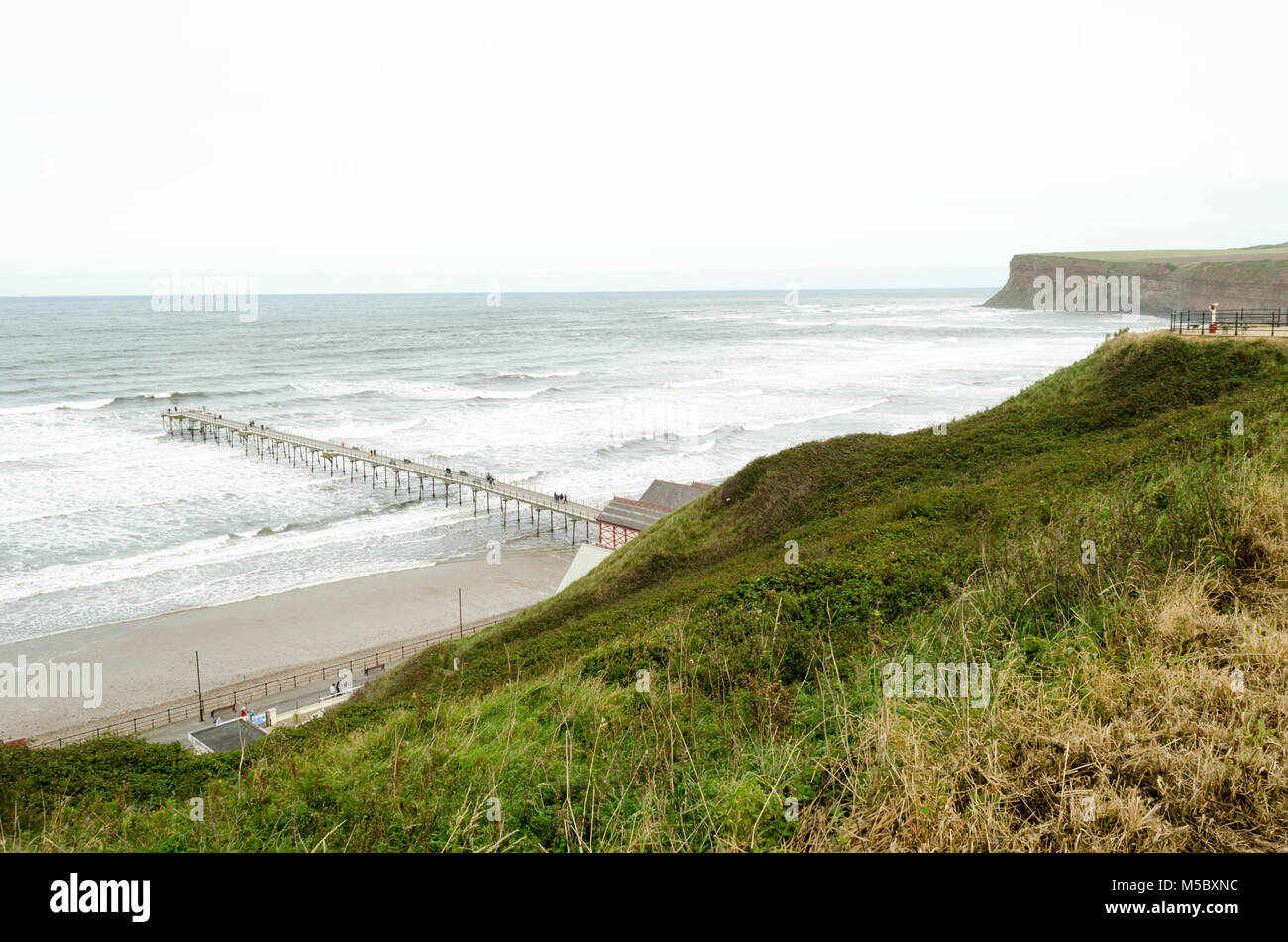 Saltburn-by-the-Sea viewed from the Clifftop Stock Photo - Alamy