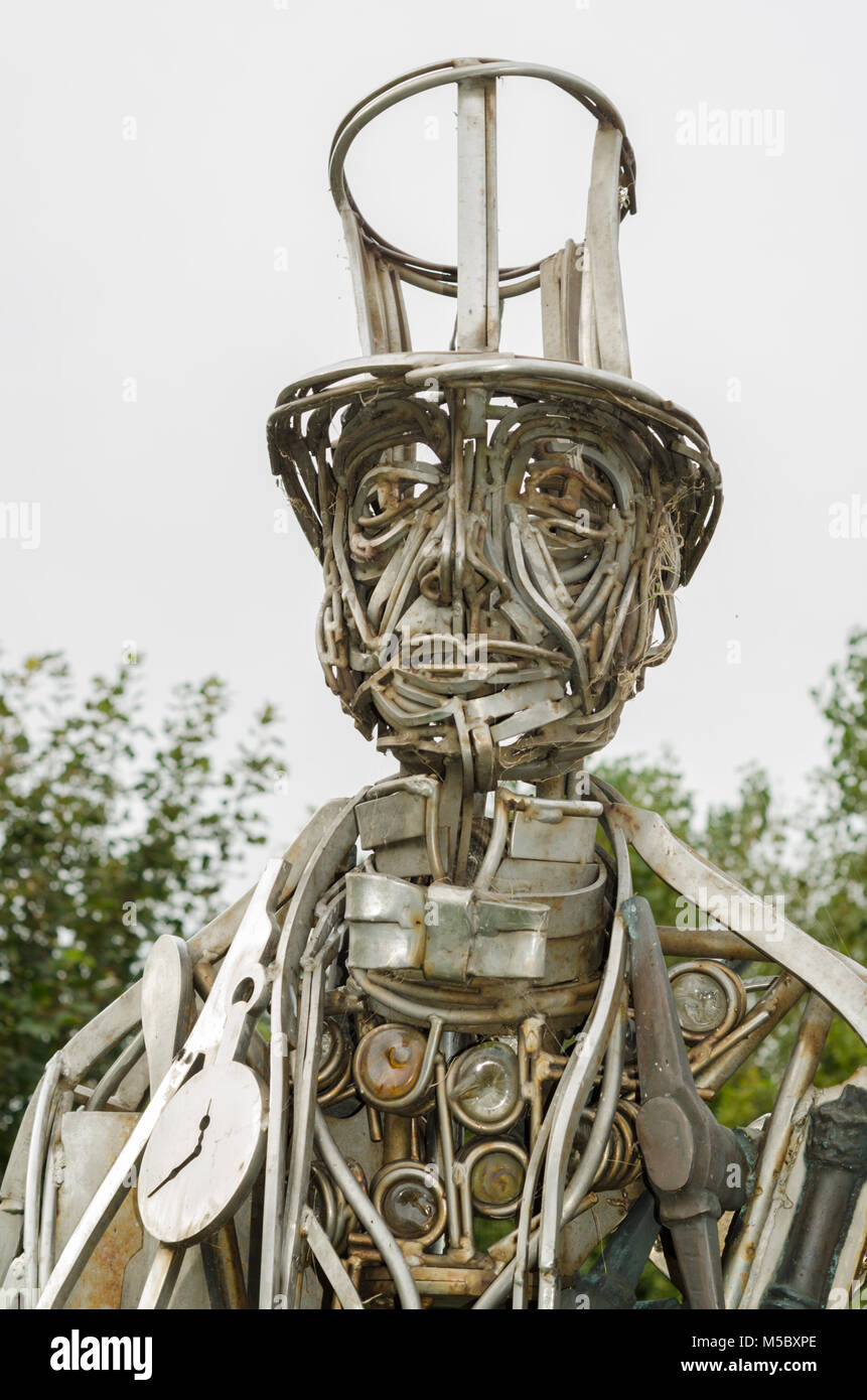 Statue of Henry Pease, who was responsible for the Origination of the ...