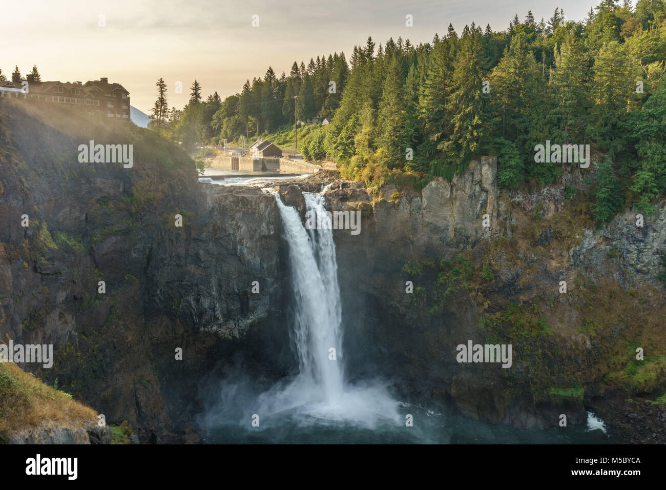Snoqualmie, USA, September 3, 2017 : View of Snoqualmie Fallsand Salish ...